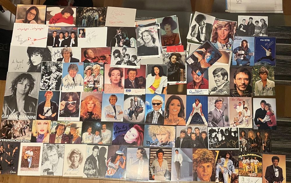 Einmalige Autogrammsammlung internationale Musikstars (Gebraucht) in ...