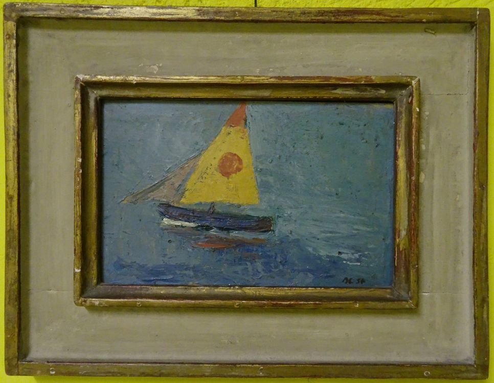 Oelbild Segelschiff, 1954 Alfred Bloesch (Gebraucht) in für CHF 30 ...