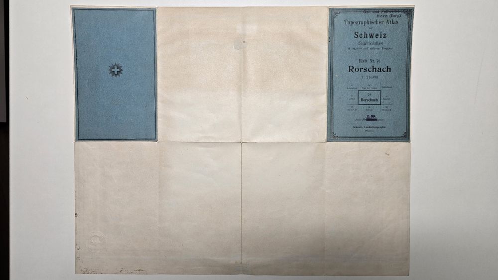 Alte topografische Karte der Schweiz, Rorschach 1:25000 (Gebraucht) in ...