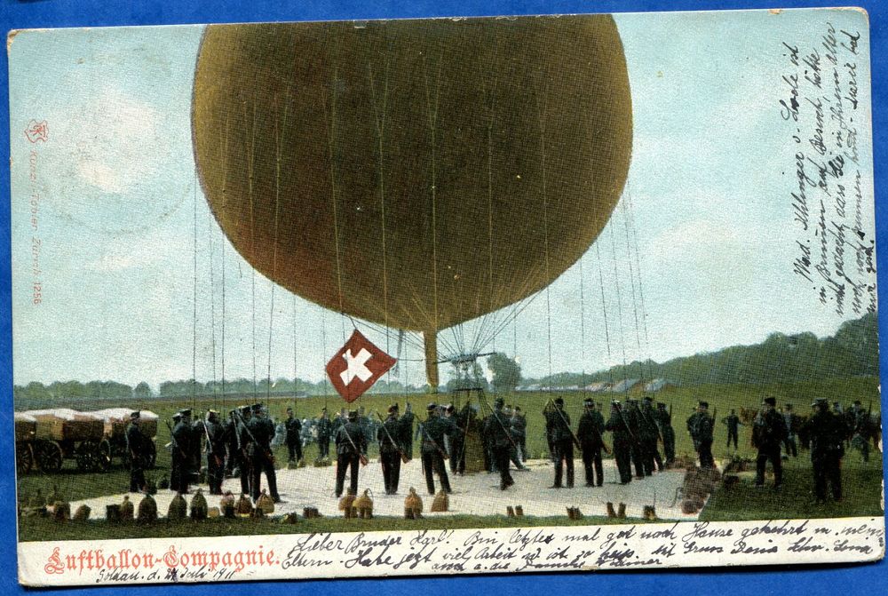 AK 1911 Goldau SZ Luftballon-Compagnie, ctk Künzli-Tobler (Gebraucht) in Zug für CHF 38 – mit ...
