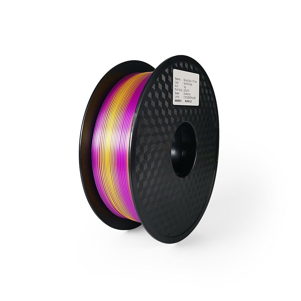 3 x PLA Silk 1.75 mm, à 1 kg = 3 kg Filament, gold & purple (Neu und ...