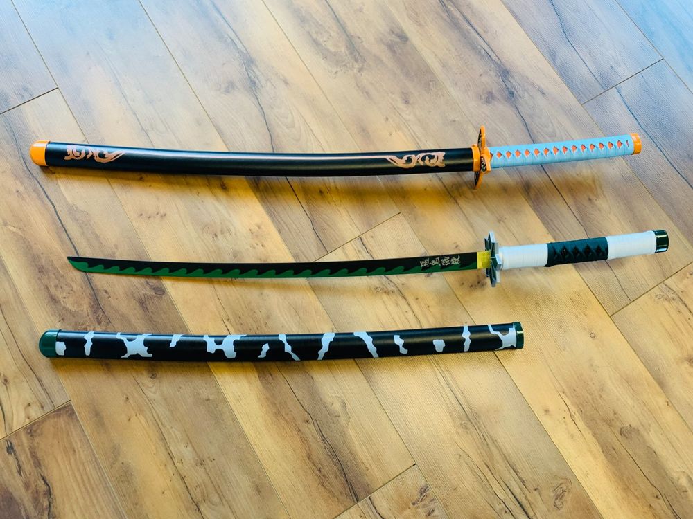 2 tlg Demon Slayer Schwert 100cm Agatsuma & Hashibira NEU (Neu und ...