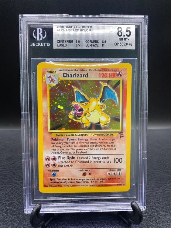 Pokemon Charizard Base Set 2 Beckett 8.5 | Kaufen auf Ricardo