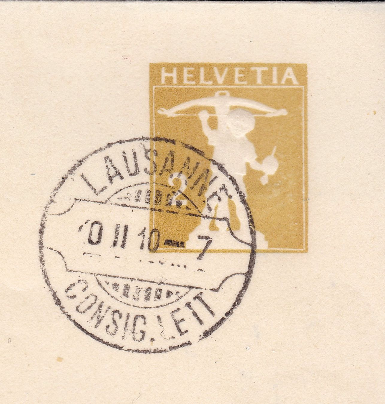 Rasierklingenstempel 7.03 LAUSANNE CONSIG.LETT a/Streifband (Gebraucht ...