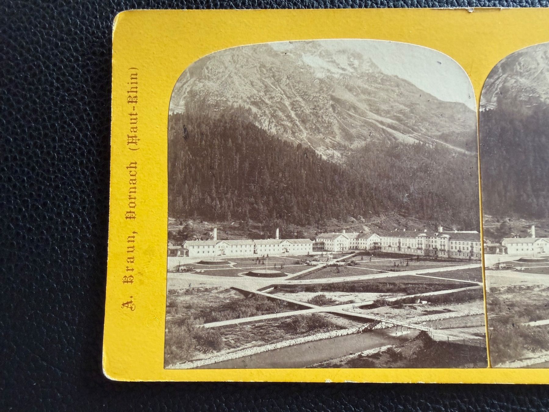 St. Moritz Heilbad Stereo Foto ca.1870/80 A. Braun Engadin (Gebraucht ...