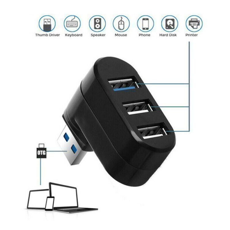 NEUER High Speed 3 Ports USB 2.0, 3.0 Hub (Neu und originalverpackt) in ...