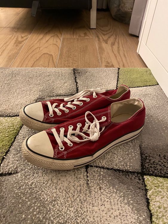 Converse Chuck Taylor Ox Gr. 46,5 Bordeaux Rot Top Zustand | Kaufen auf ...