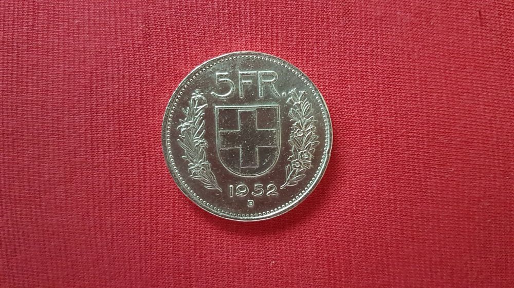 5 Franken 1952 - sehr gesuchte rare Münze ab nur 1 Franken ! (Gebraucht) in Camignolo für CHF 25 ...