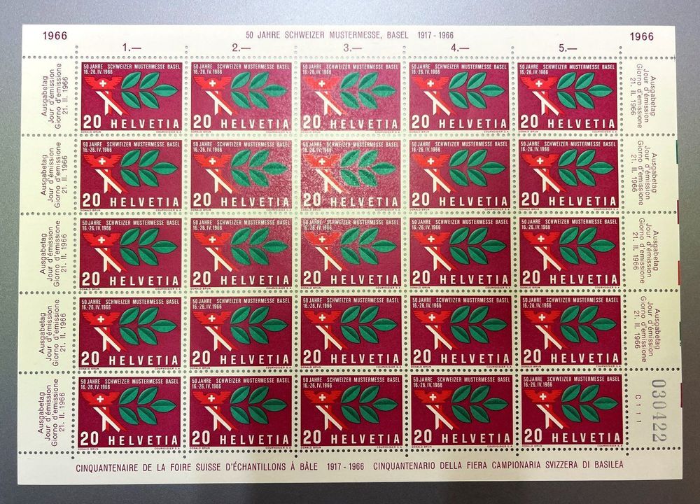 1966 Sondermarke 50 Jahre Schweizer Mus. (Neu (gemäss Beschreibung)) in Oftringen für CHF 7 ...