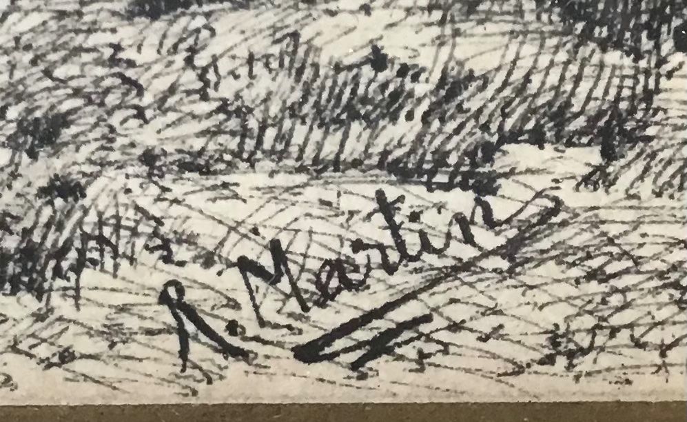 19 Jh Tuschzeichnung Unleserlich Signiert | Kaufen auf Ricardo