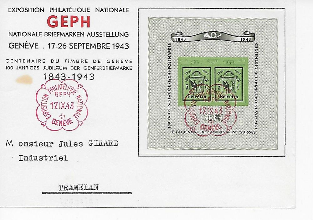 Timbre W18 1er jour SBK Fr. 110.-- | Kaufen auf Ricardo