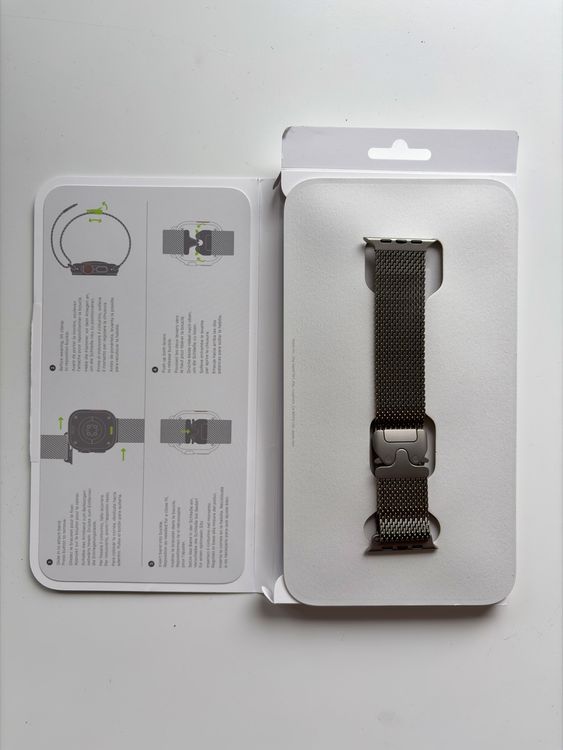 Apple Milanaise Armband 49mm Natural Titanium (Neu (gemäss Beschreibung ...