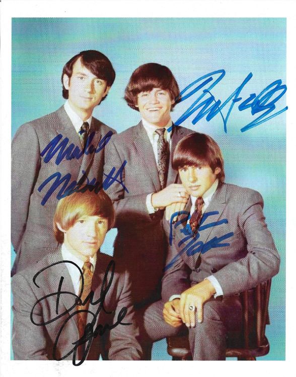 THE MONKEES (Band) Grossfoto handsigniert (28x22 cm) mit COA (Gebraucht ...