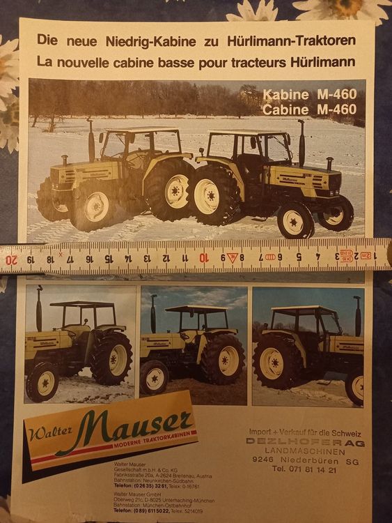 Traktor Prospekt Hürlimann H466 / 356.4 MAUSER KAB , DE / FR | Kaufen auf Ricardo