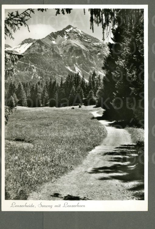 AK sw Lenzerheide GR Seeweg,Lenzerhorn ≈ 1963 (Gebraucht) in Basel für CHF 2.5 – mit Lieferung ...