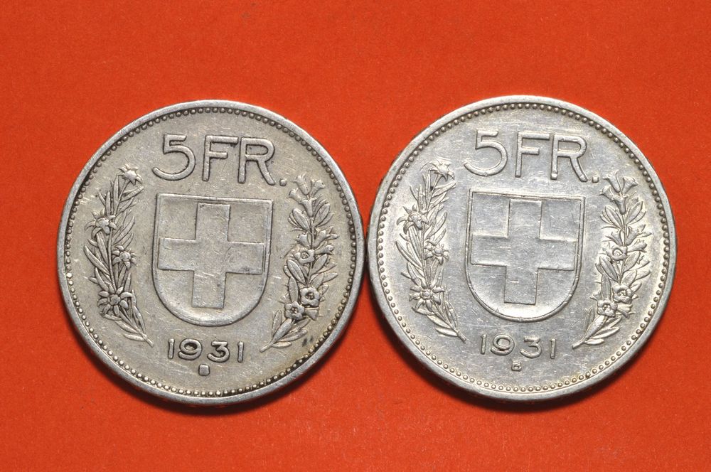 5 Franken 1931 10* über Kopf (2X) (Gebraucht) in Oberglatt ZH für CHF 22 – mit Lieferung auf ...