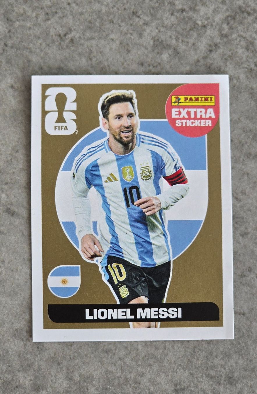 Lionel Messi Panini WM Extra Sticker 2026 Gold ☆☆ (Neu und ...