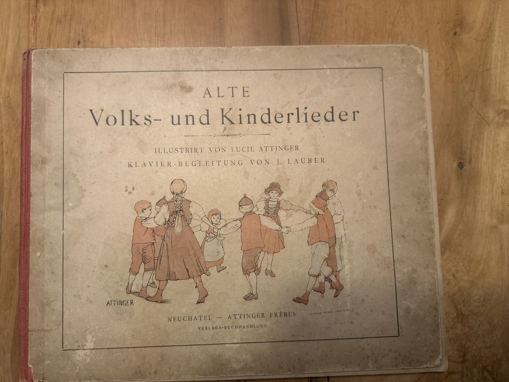 1890 Jg Volks- und Kinderlieder - Attinger - mit Noten! (Gebraucht) in ...