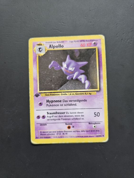 Alpollo Pokemon Karte - 1. Edition - Base Set (Gebraucht) in ...