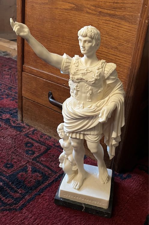 Antike Augustus Caesar Statue Marmorsockel 40cm rar (Gebraucht) in ...