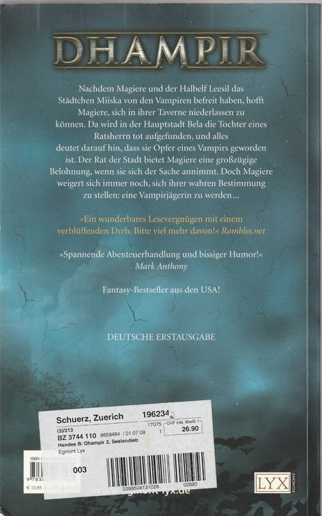 Barb & J.C. Hendee - Dhampir 1 - 6 (Gebraucht) in Luzern für CHF 30 ...