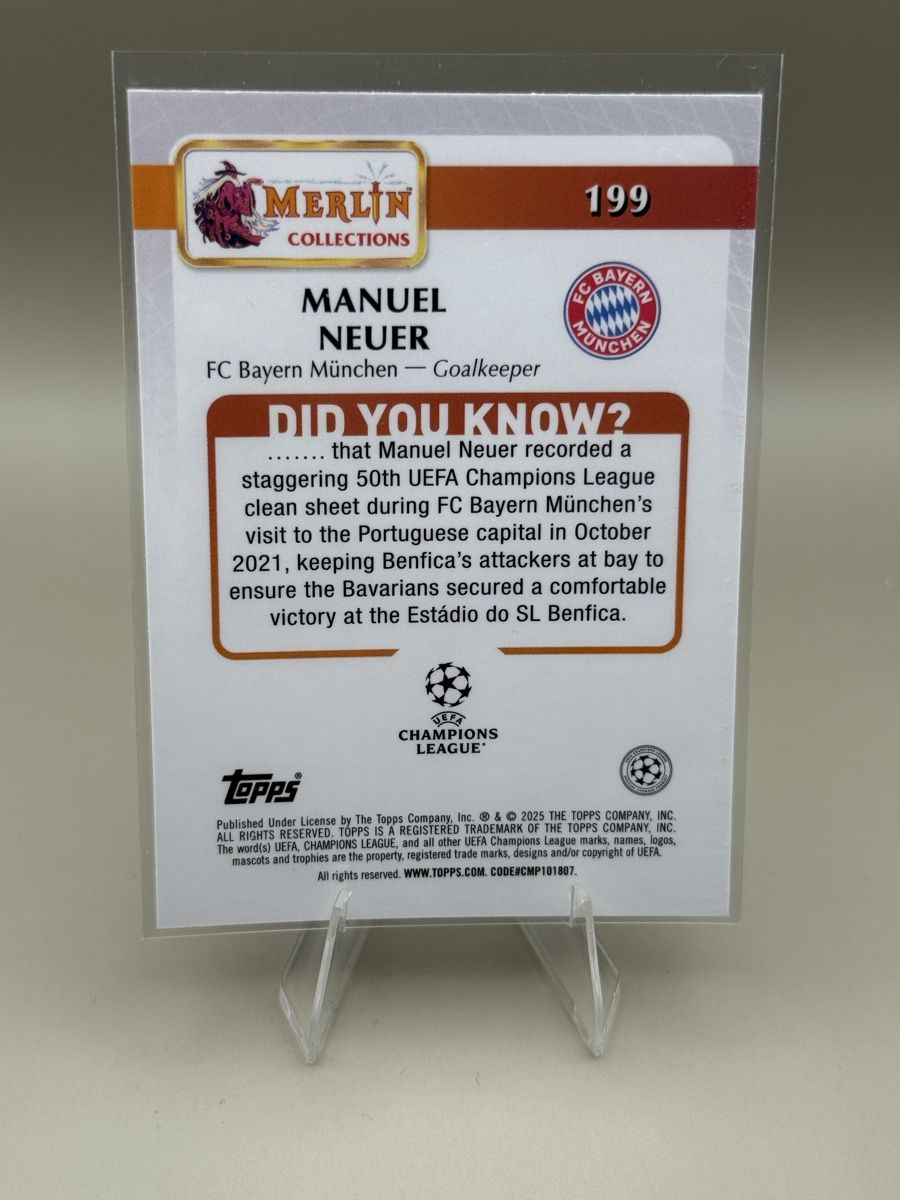 Manuel Neuer Topps Merlin Collection | Bayern München (Gebraucht) in ...