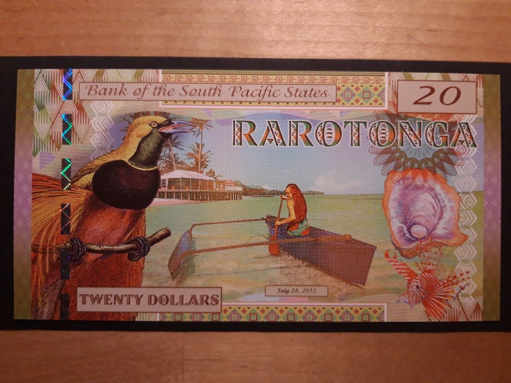Fantasy Banknote - Rarotonga - 20 Dollars (2015) (Gebraucht) in Zürich ...