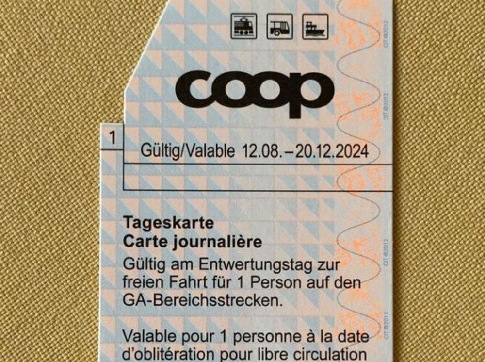 Coop Tageskarte GA-Bereich 12.08. - 20.12.2024 | Kaufen auf Ricardo