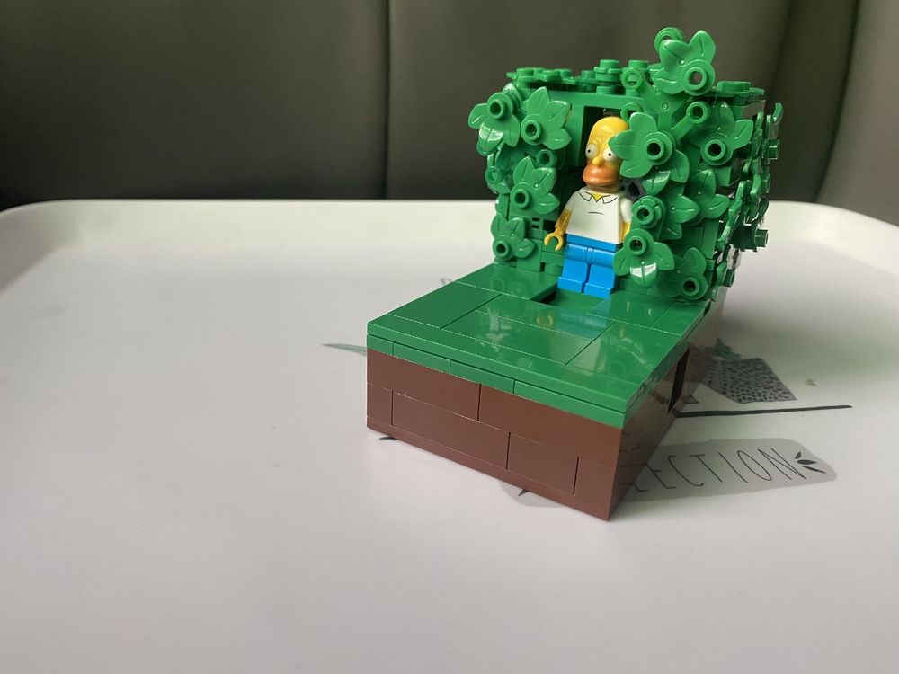 Homer Simpson Backing Into The Bushes MOC Block (Neu (gemäss ...