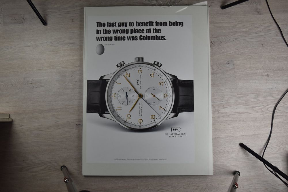 Original IWC Poster Reklame Chronograph Automatic Uhr rar! | Kaufen auf ...