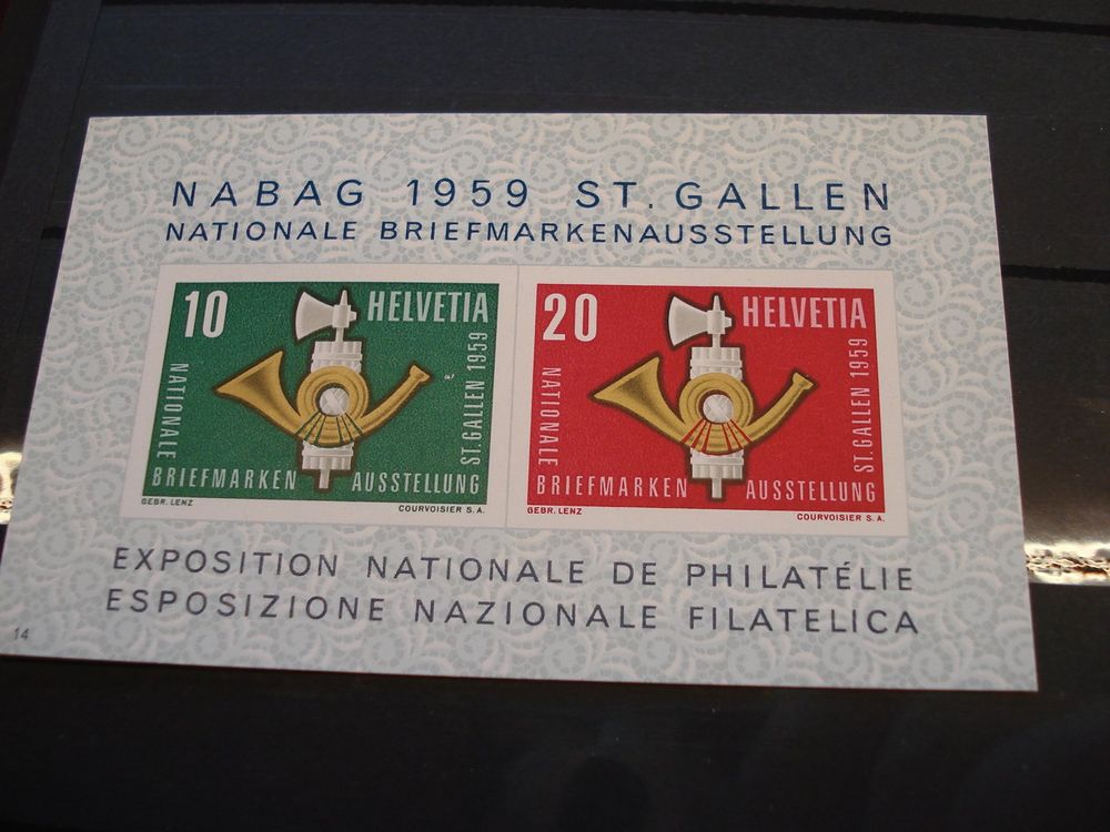 Block NABAG St Gallen 1959, ** (Gebraucht) in Niederwil AG für CHF 1 ...
