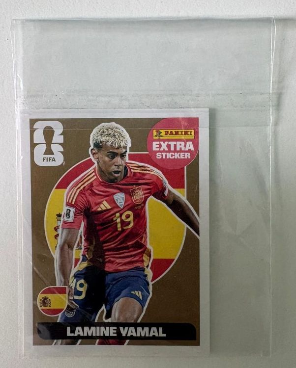 Lamine Yamal Extra Panini WC 2026 Sticker GOLD (Neu (gemäss ...