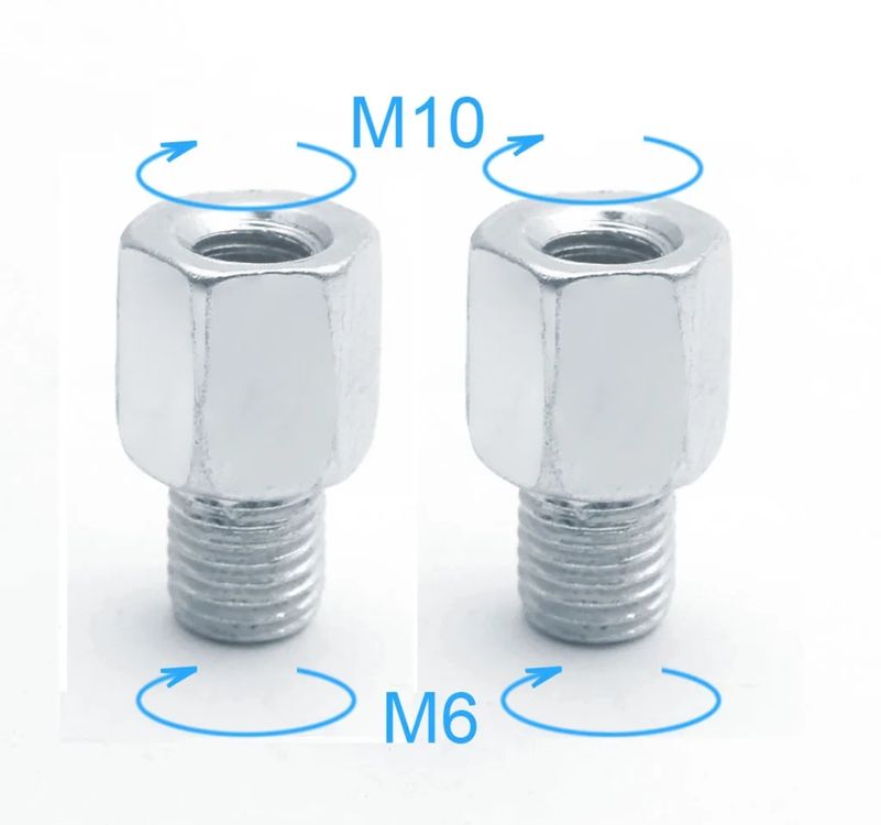2x Screw Adapters M10 Female to M6 Male Thread Adapter (Neu (gemäss ...