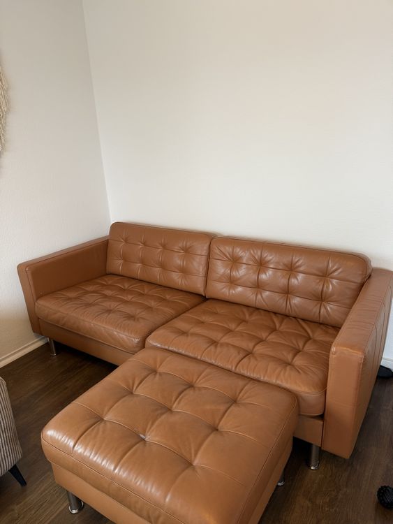Leder Sofa mit Hocker, Top Zustand! | Kaufen auf Ricardo