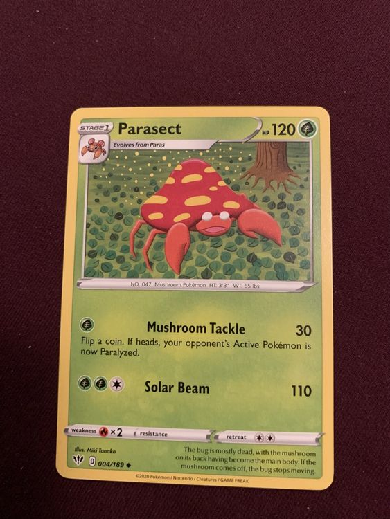 Parasek/Parasect Pokémon Karte english (Gebraucht) in Endingen für CHF ...