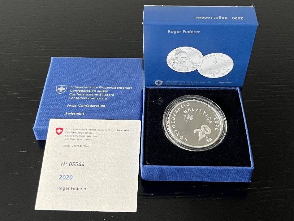 20 Franken 2020 Gedenkmünze Roger Federer PP | Kaufen auf Ricardo