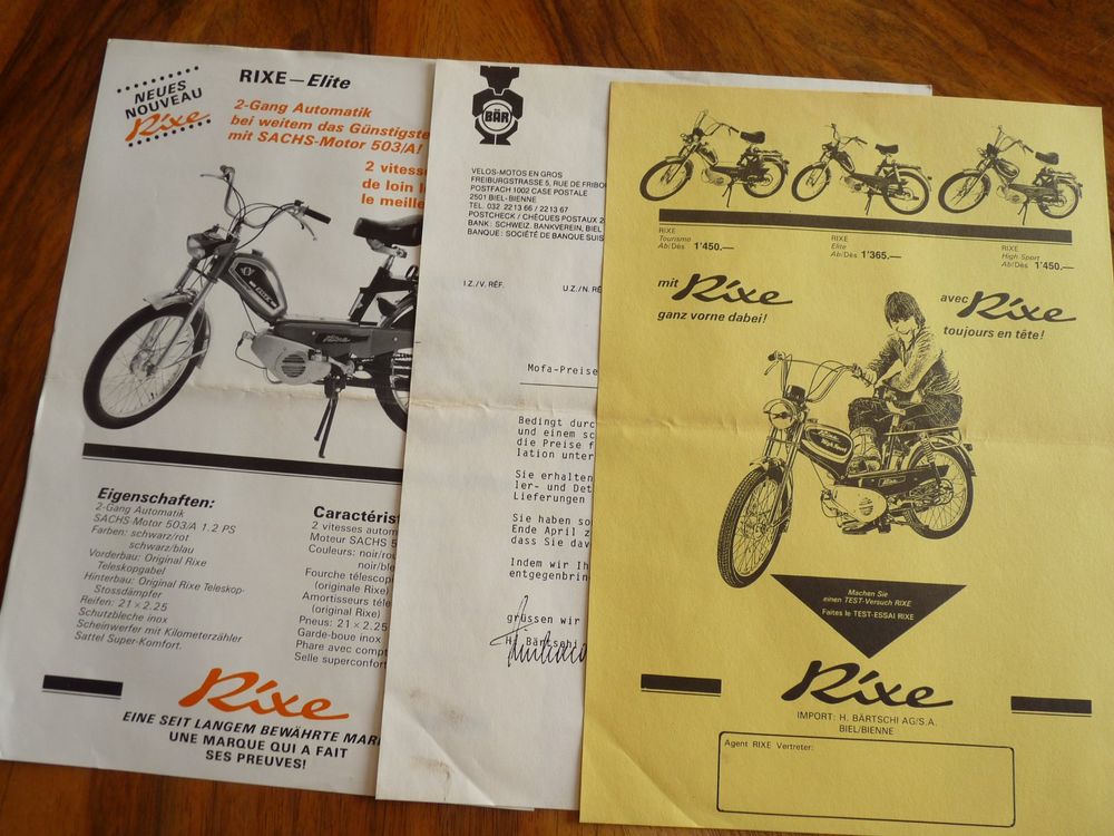 Rixe Mofa Prospekte / Werbung Occasion 70er Jahre (Gebraucht) in ...