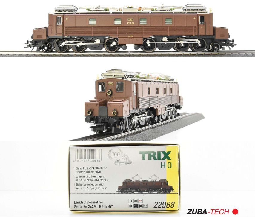 Trix 22968 E-Lok FC 2x3/4 Köfferli SBB H0 GS Digital OVP (D'occasion) à ...