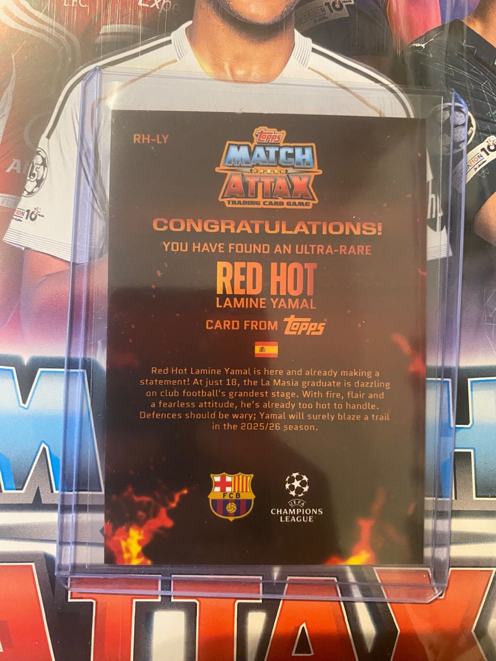 Topps Match Attax 25/26 RED HOT Lamine Yamal ULTRA-RARE (Neu (gemäss ...