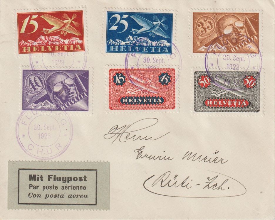 SF 23.3a, FLUGTAG CHUR, Fr 430.-- (Gebraucht) in Bure für CHF 70 – mit ...