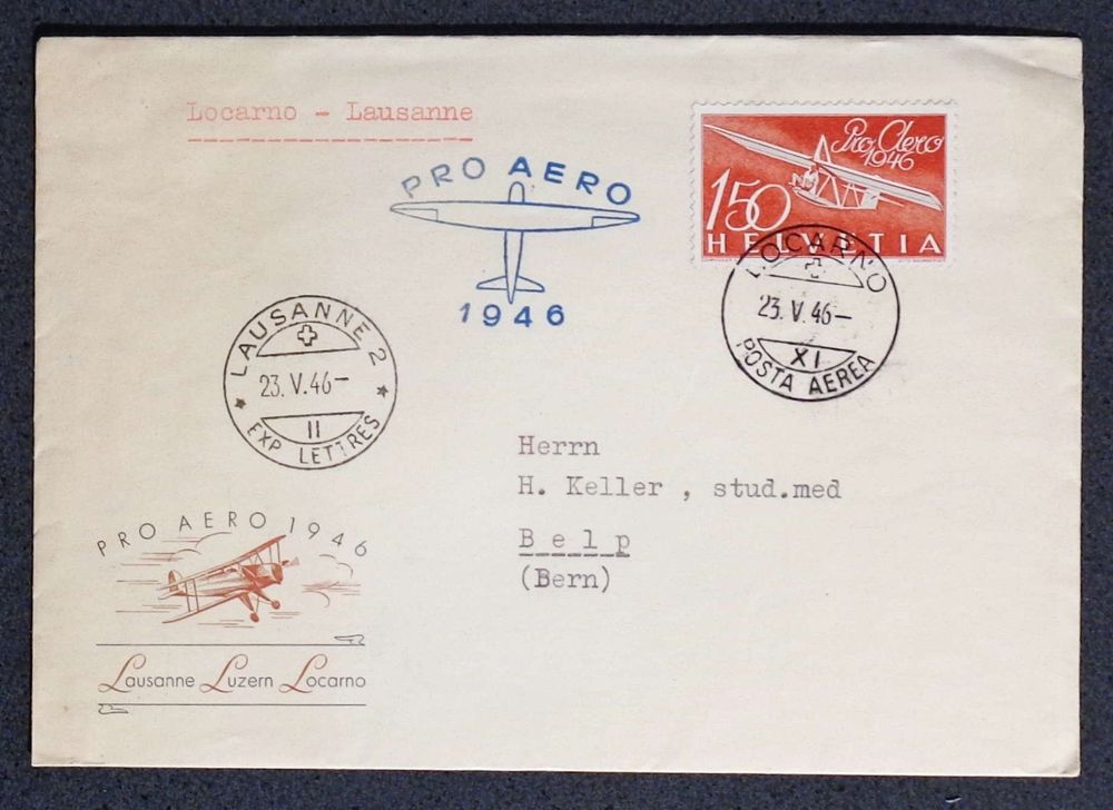 Lettres spéciales Pro Aero 1944 et 1946 - cote 135 (D'occasion) à ...