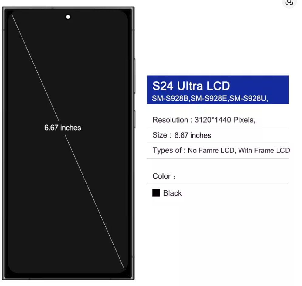 Samsung Galaxy S24 Ultra AMOLED Display Touchscreen LCD (Neu und ...