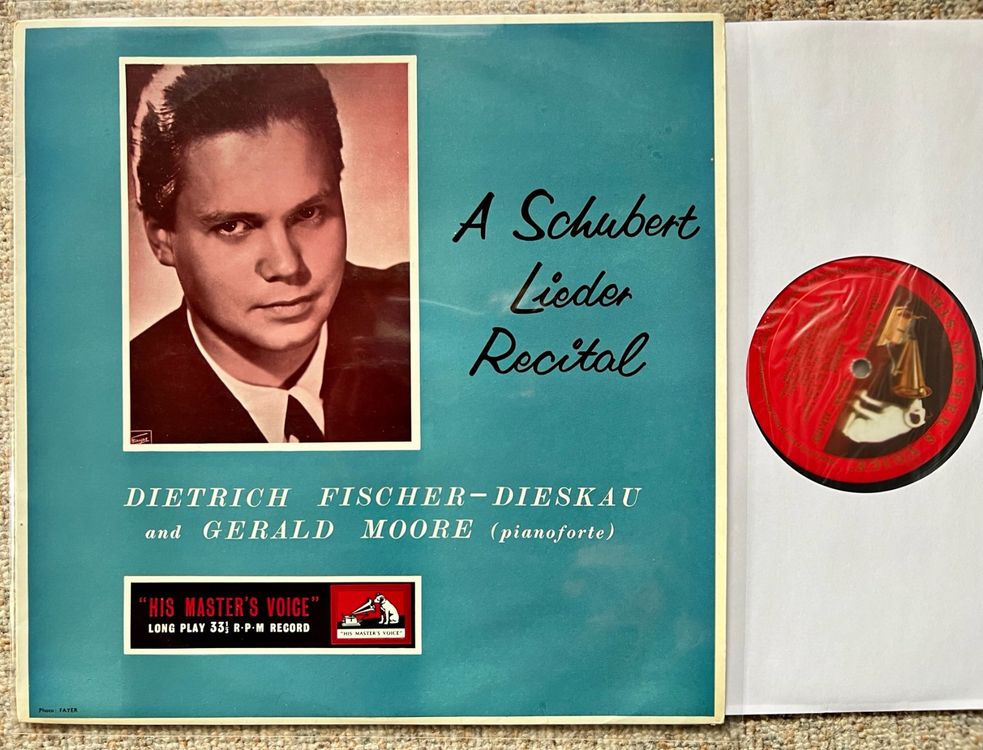Schubert Lieder Recital Dieskau Moore ALP.1295 ED 1 LP 🛀UK (Gebraucht ...