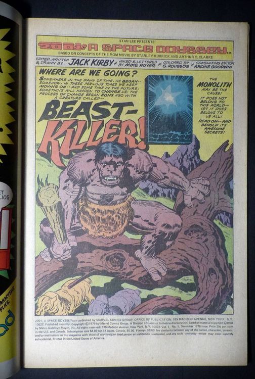 JACK KIRBY 2001 A SPACE ODYSSEY #1 KEY ISSSUE 🔑 MARVEL 1976 (Gebraucht ...