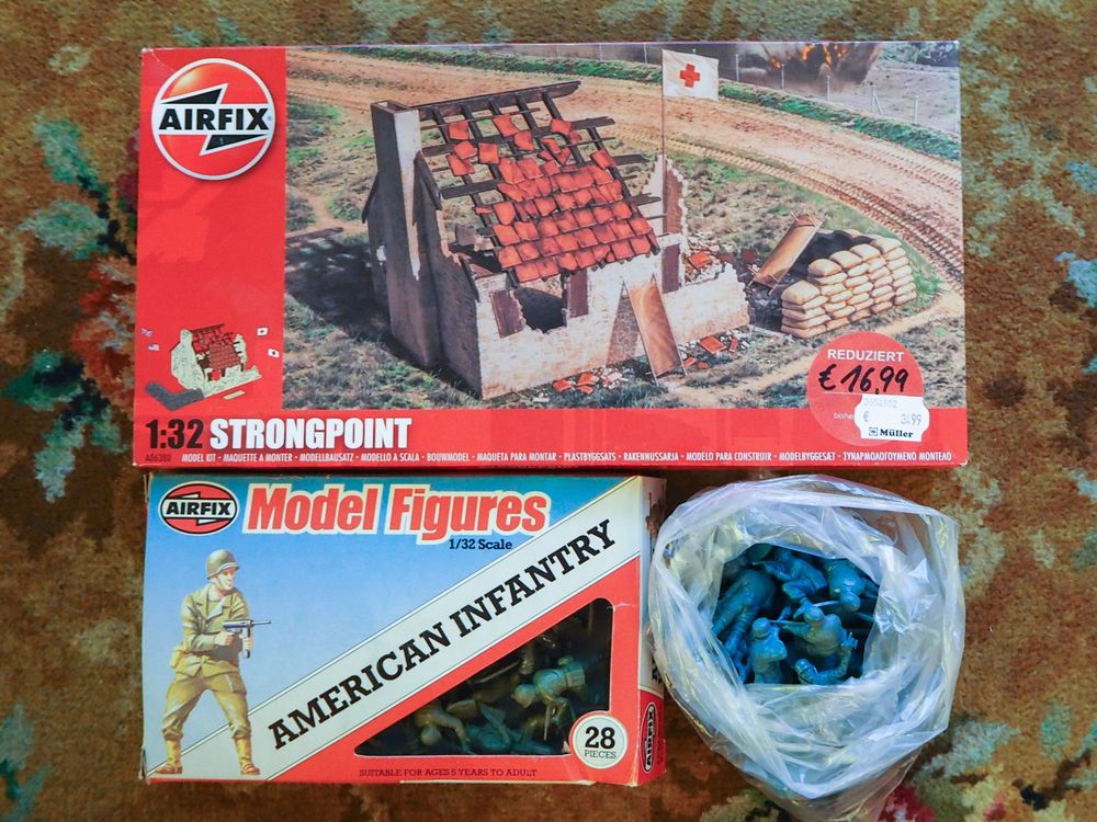 Airfix / Strongpoint / US Infantry / German Paratroops/ 1/32 (Gebraucht ...