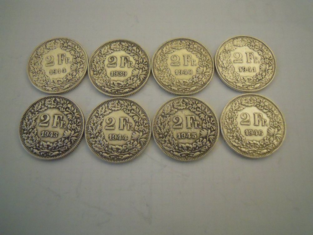 8 x 2 Fr. silber ab 1.- (Gebraucht) in Kriegstetten für CHF 46.8 – mit Lieferung auf Ricardo kaufen