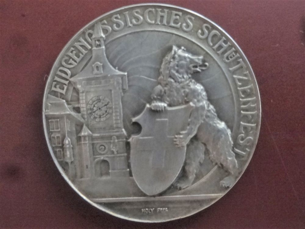 Medaille Eidg. Schützenfest Bern 1910 (Neu (gemäss Beschreibung)) in Neuenegg für CHF 30 – mit ...