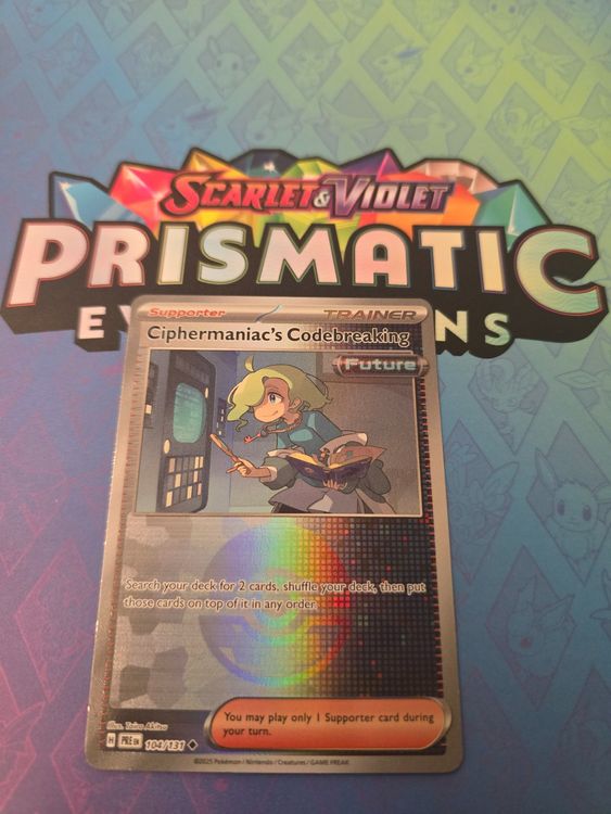 Pokemom Prismatic Evolutions 》Ciphermaniac Pokeball (Neu und ...
