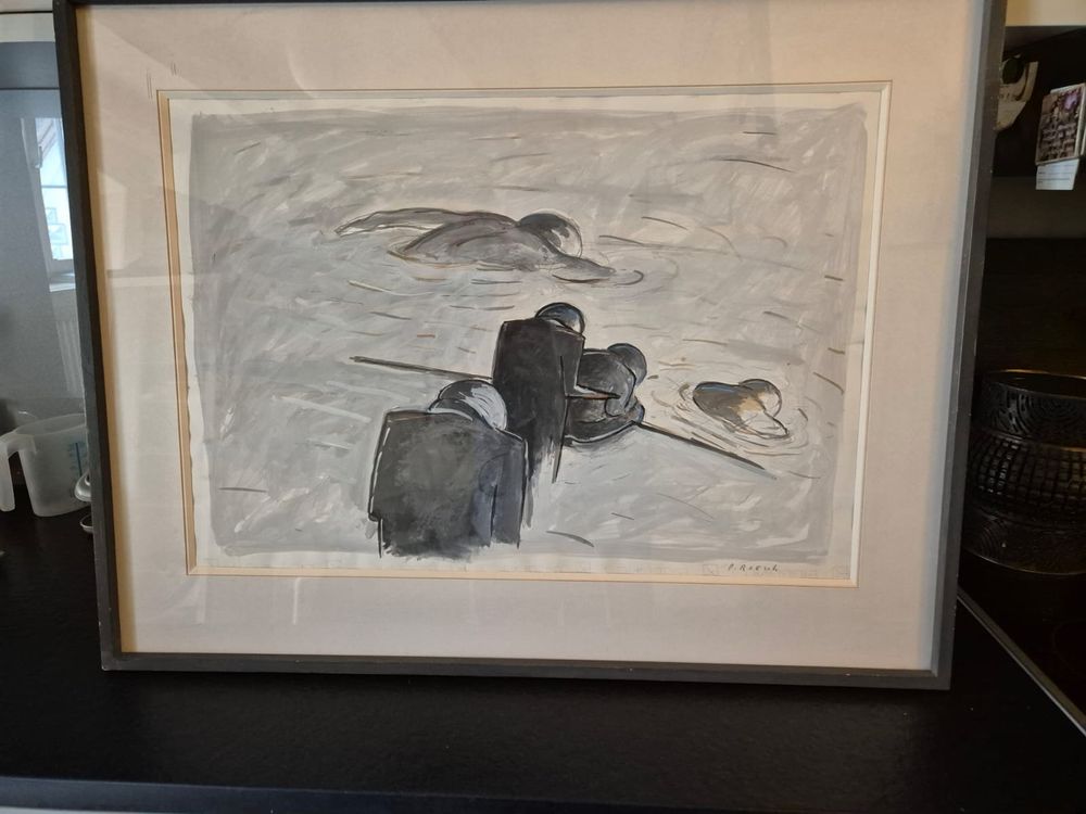 Peter Roesch - Gouache - Schwimmer, ohne Jahr (Gebraucht) in Chur für ...