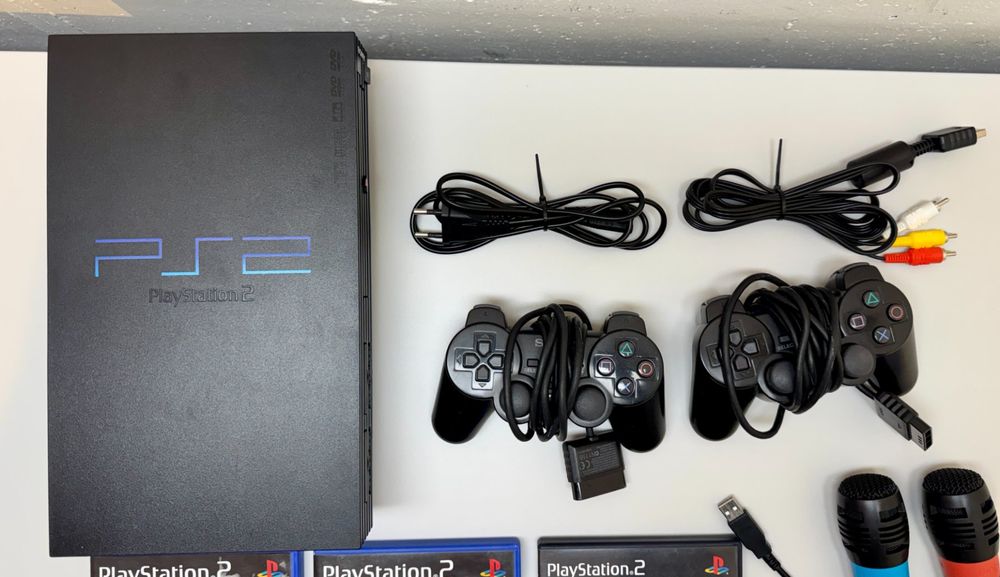 PlayStation 2 “Fat” Singstar Karaoke 8 Spiele 2 Controller (Gebraucht ...